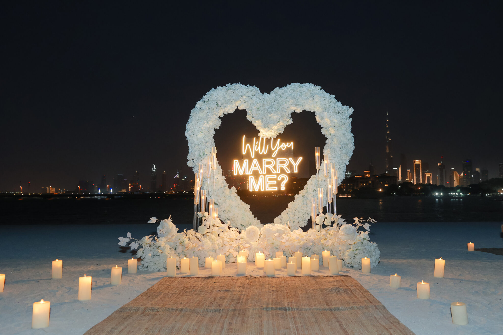 Sunset Proposal at Kai Beach Abu Dhabi - Proposal Dubai