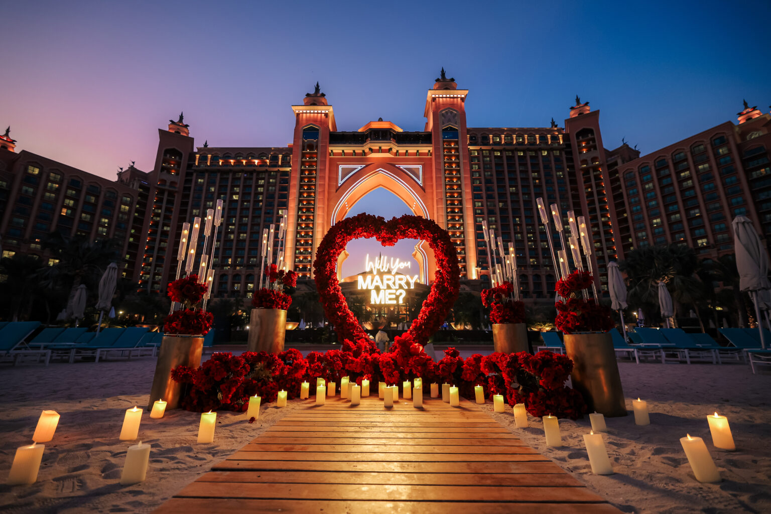Half Desert Romantic Gazebo Proposal Dubai - Proposal Dubai
